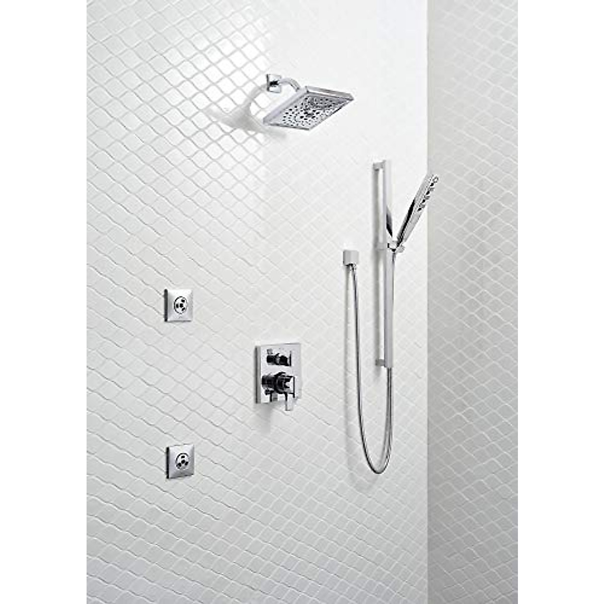 DELTA FAUCET T27867-BL Angular Modern Monitor 17 Series Valve 3-Setting Integrated Shower Trim with Diverter, Matte Black