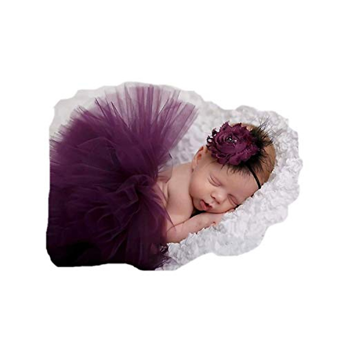 Newborn Baby Girl Tutu Suit/Baby Girl Photography Props Set (Purple)