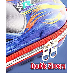 Lrrtwer Pencil Case Car Supercar Pen Case Organizer Stationery for Kids Boys Girls Student Cartoon Pencil Box 3D EVA Large Capacity (Blue01)