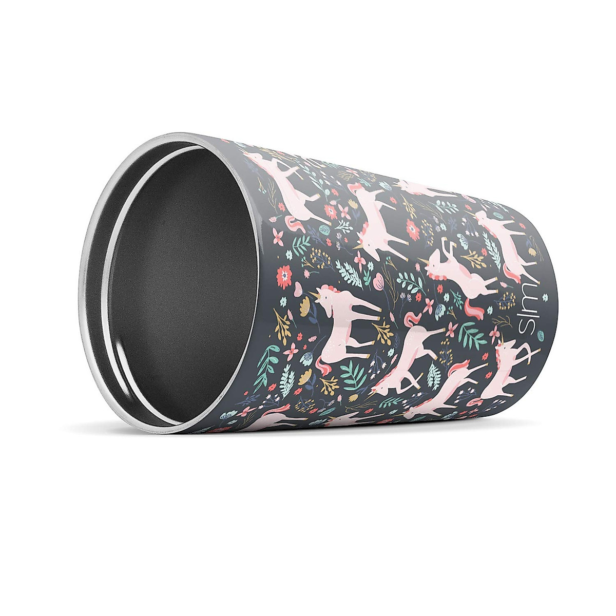 Simple Modern Toddler Cup with Lid and Silicone Straw | Kids Water Bottle Tumbler Insulated Stainless Steel Thermos | Classic Collection | 12oz, Unicorn Fields