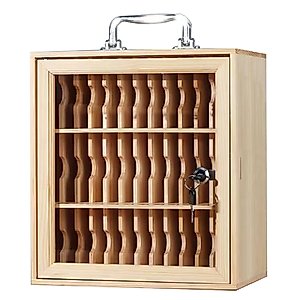 Cell Phone Holder Classroom Cell Phone Lock Box 60 Slots Wooden Cell Phone Storage Cabinet Pocket Chart for Classroom with Lock for School Office (Color : 36 bits)