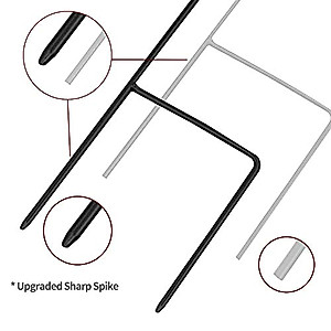 ANLEY Garden Flag Stand - Upgraded Version Reinforced Wrought Iron Garden Flag Pole Holder - Weather Resistant & Easy Assemble & Black Matte Coating - FREE Flag Stopper & Alligator Clip - H37" x W14"