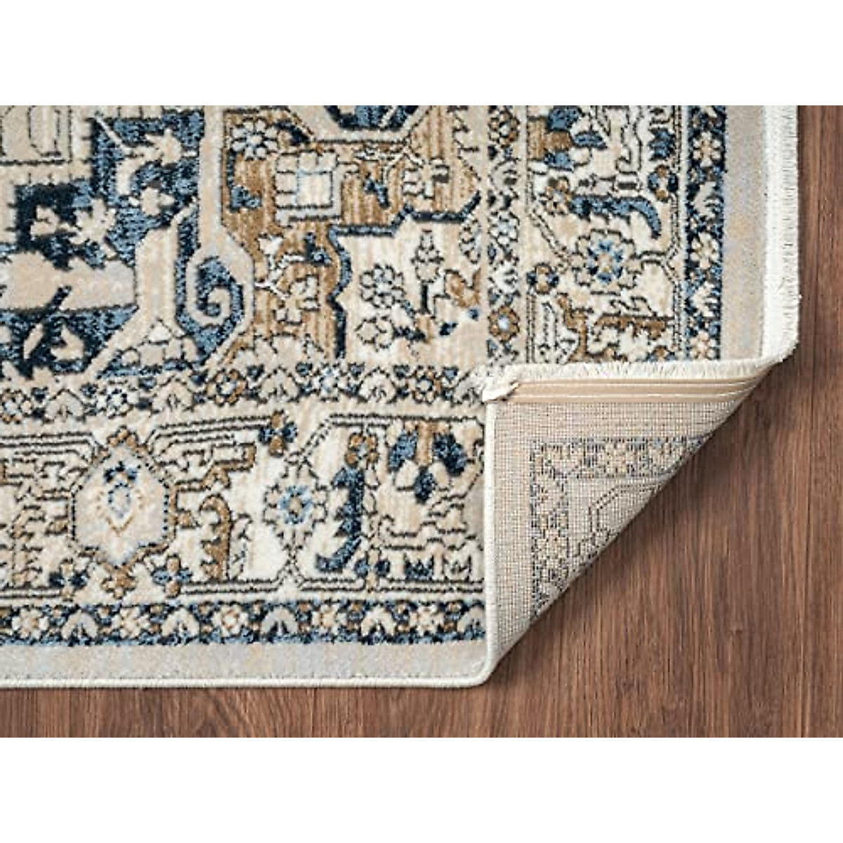 Abani Savoy Collection Area Rug - Blue and Green Vintage Design -7'9"' x 10'2" - Easy to Clean - Durable for Kids and Pets - Non-Shedding - Medium Pile - Soft Feel - for Living Room, Bedroom & Office