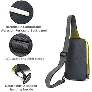 JEBATOXI UltraLight Crossbody Sling Backpack Sling Bag Travel Hiking Chest Bag Daypack