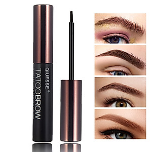 Peel Off Tattoo Eyebrow Gel Natural Eye Brow Gel Natural Eyebrow Tattoo,Waterproof Long Lasting Easy Peel Off Eyebrow Tattoo Makeup (Brown)