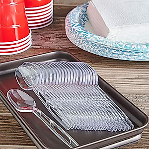 Party Great Value Premium Reliaby Strong Plastic Spoons, 100 Count