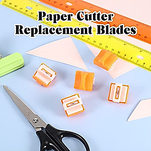 6 Pieces Paper Cutter Replacement Blades Paper Trimmer Blades Refill Craft Paper Cutting Replacement Blades for A4 Paper Cutter (Orange)