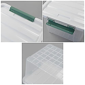 Jekiyo 32 Quart Clear Storage Boxes with Lid, 4 Packs, Multipurpose Plastic Storage Containers