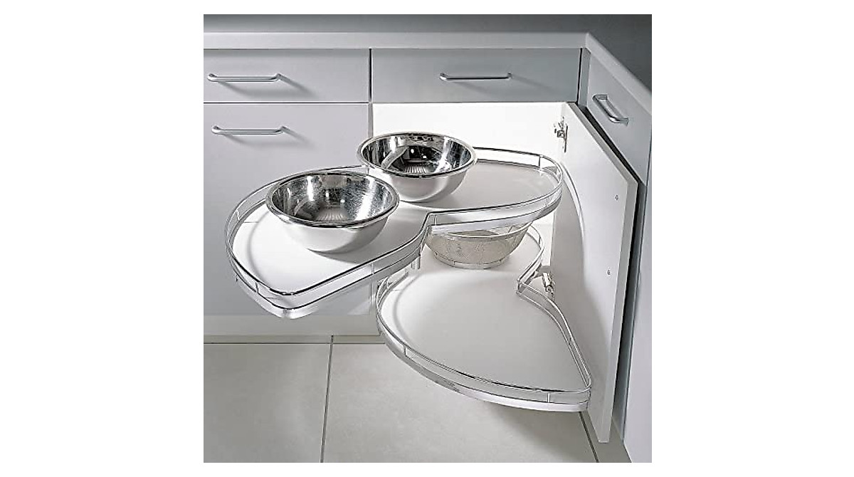Lemans II 2-Shelf Lazy Susan for Corner Cabinets | Soft-Close, Chrome