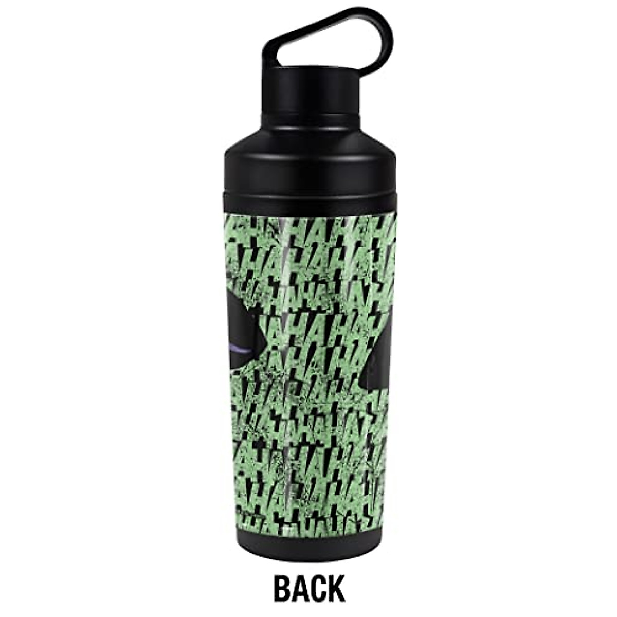 Batman - Joker OFFICIAL Insanity 18 oz Insulated Water Bottle, Leak Resistant, Vacuum Insulated Stainless Steel with 2-in-1 Loop Cap