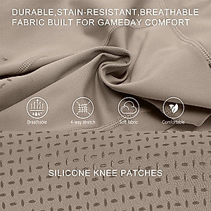 Women Equestrian Breeches Riding Tights Pockets,Women Training Breeches Pants with Silicone （Khaki,3XL）