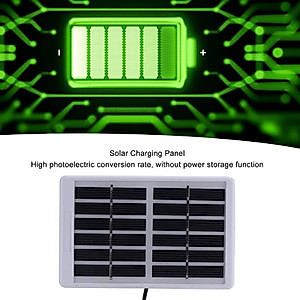 Solar Panel Charger, 1.2W 6V Solar Panel with Micro USB Port, Solar Charging Board, Polycrystalline Silicon Solar Charging Board for Small Home Projects