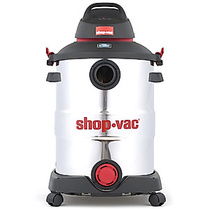 Shop-Vac 5989505 12 Gallon Wet/Dry Vacuum, 5.5 Peak HP, SVX2 Motor, Stainless Steel Tank, 2.5 Inch Diameter x 8 Ft Hose, 20 Ft Cord, Blower Feature with Accessories
