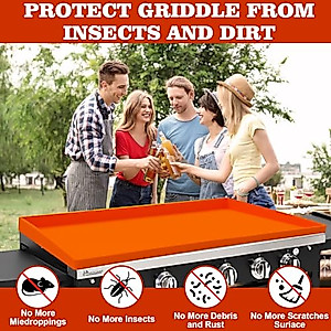 Silicone Blackstone Griddle Cover, 28 Inch Blackstone Griddle Cover Mat, Reusable Heavy Duty Food Grade Blackstone Accessories, Protect Grill From Rust,Insects, Leaves