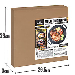 FULTAC 3820 Multi Griddle Pan, Grill Frying Pan, Compatible with Direct Fire, Camping, Iron, Approx. W 13.6 x D 11.0 x H 0.8 inches (34.5 x 28 x 2 cm)