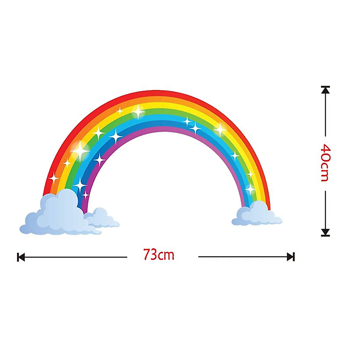 Bamsod Rainbow Wall Decal Kids Wall Stickers Nursery Home Decor 40cm x 73cm
