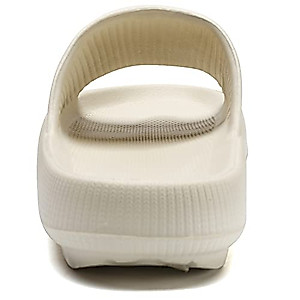 Jaeynow Cloud Slides for Women,Unisex Pillow Slippers Non-Slip Open Toe Quick Drying Shower Shoes Indoor Outdoor Beach Pool Garden Women Sandals Thicken Sole Slides for Men(Beige 38/39)