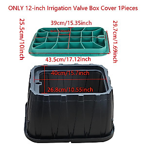 DVECUE Sprinkler Valve Box Cover Outer Diameter 12x17 Inch Irrigation Control Valve Box Replacement Lid Rectangular One Pieces