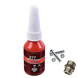 Red Lock Tight - 277 Lock Tight Threadlocker,High Viscosity Metal Thread Anti-Loose Seal Lock Agent, Anaerobic Curing Metal Glue, 10ml Yuans