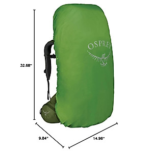 Osprey Aether 55 Men's Backpacking Backpack , Garlic Mustard Green, Large/X-Large