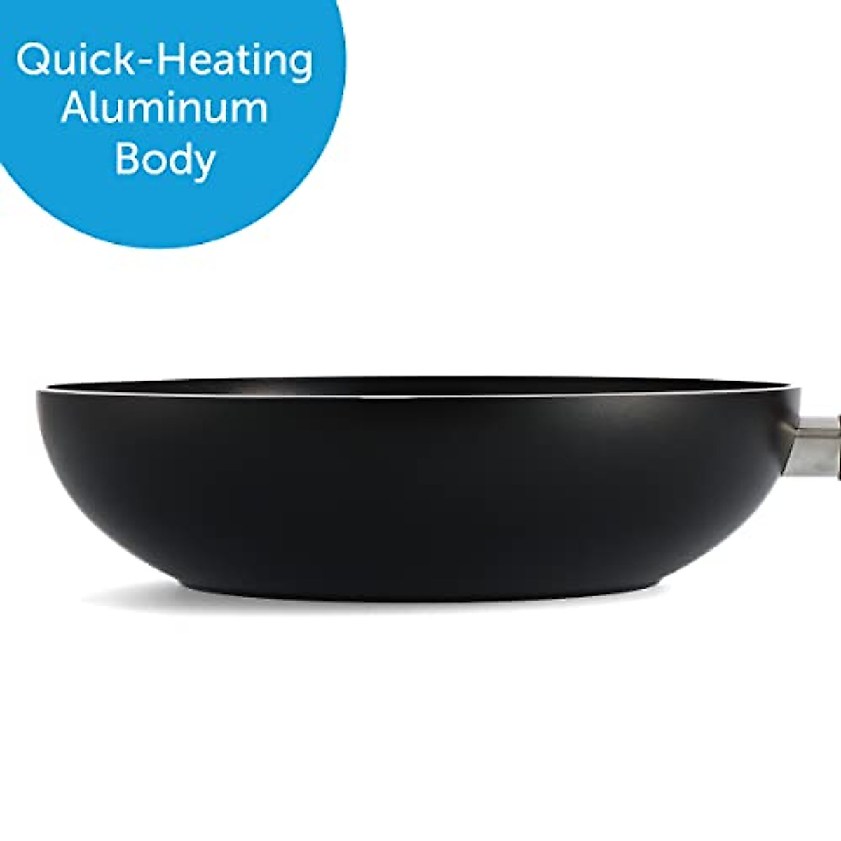 BK Simply Ceramic, Ceramic Nonstick Induction 11" Nonstick Frying Pan Skillet, PFAS Free, Dishwasher Safe, Black