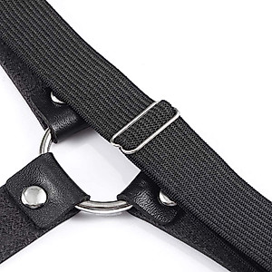 Leather Leg Chain Punk Leg Garter Belt Thigh Chains Black Body Chain Festival Rave Body Accessory for Women and Girls (2PCS)