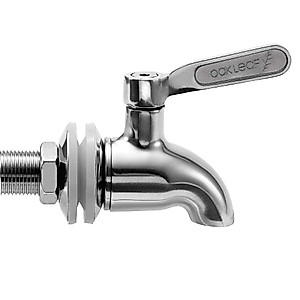 Beverage Dispenser Replacement Spigot,Oak Leaf Stainless Steel Spigot Polished Finished, Dispenser Replacement Faucet