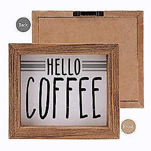 GenMous Farmhouse Coffee Bar Decor, Beaded 2 Tiered Tray with 4pcs Tiered Tray Decor for Farmhouse Home Decor, Two Tiered Decorative Trays for Coffee Counter, Party Decorations, Kitchen Table Décor