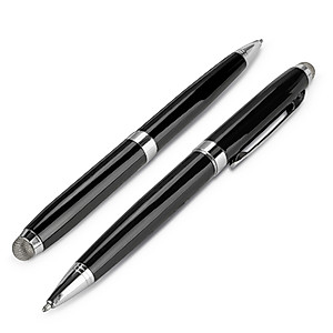BoxWave Stylus Pen Compatible with Ecobee New Smart Thermostat Premium - EverTouch Meritus Capacitive Styra, Capacitive Stylus with Rollerball Pen - Jet Black