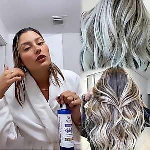 Kachita Spell Purple Toning Shampoo ConditionerTreatment Balance No Yellow Tone Correcting, Blonde Gray Hair, Eliminates Brassy and Yellow 350ml Made in USA