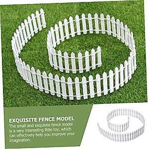 Happyyami 8 Pcs Fence Landscaping Props Mini Fence Fairy Garden Decor Terrarium Decor Glass Containers Landscape Fence Mini Wooden Fence Solid Wood Statue Toy Decorate Decorations White
