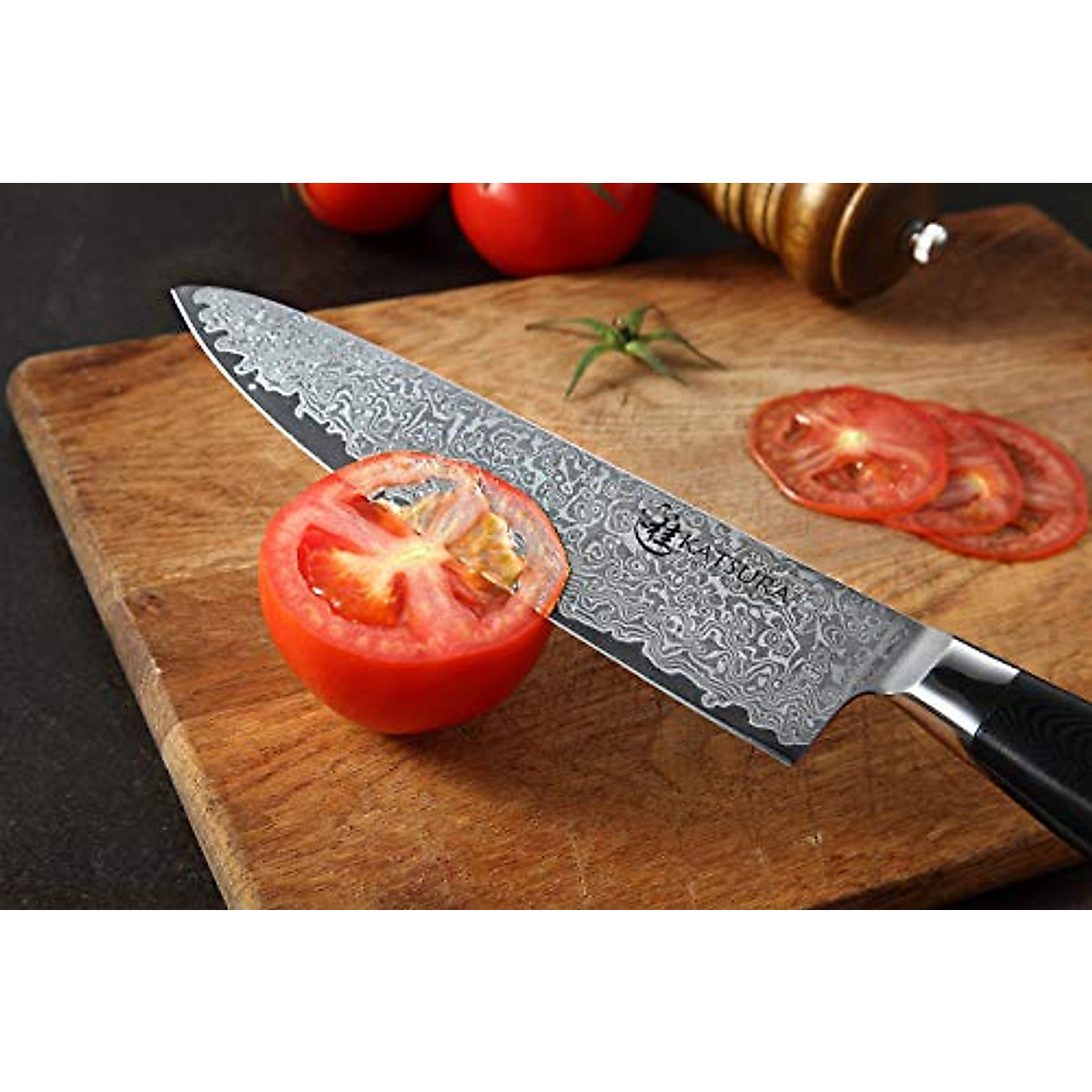 KATSURA Gyuto Chef Knife – 8.25 Inch – Ultra-Wide Blade 55mm – Japanese Premium AUS 10, 67 Layers Damascus Steel Knife
