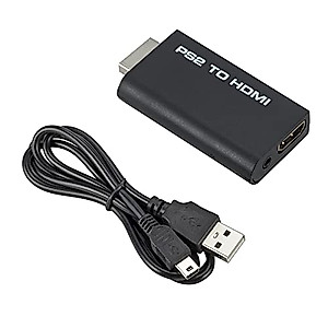 Finera PS2 to HDMI Converter Adapter, Video Converter PS2 to HDMI with 3.5mm Audio Output for HDTV HDMI Monitor Supports All PS2 Display Modes