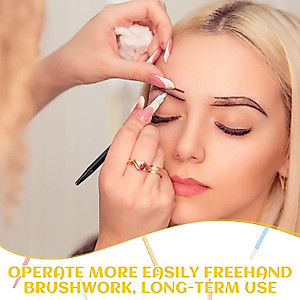 Leelosp 20 Pieces Microblading Pen Manual Eyebrow Pens Needle Holder Aluminum Microblading Hand Tools Light Microneedle Tool for Makeup Supplies Salons