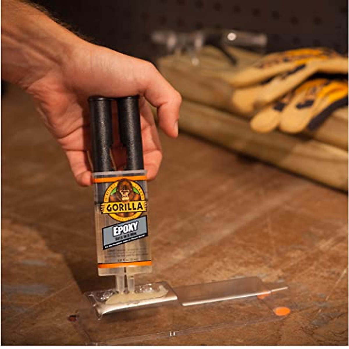 Gorilla 2 Part Epoxy, Clear Epoxy, 0.85 Ounce Syringe (Pack of 1) - 5 Minute Set, Incredibly Strong Bonding