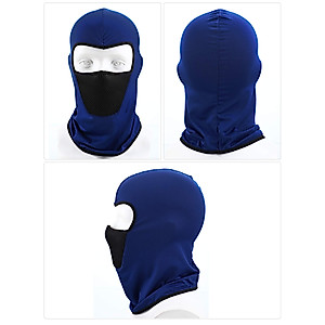 Blulu 4 Pieces Balaclava Full Face Mask Winter Windproof Balaclava Neck Sun Protection Breathable Face Cover(Solid Colors)