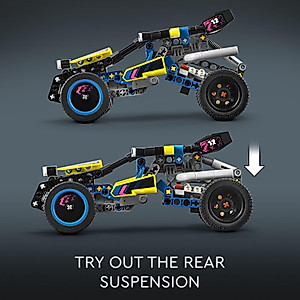 LEGO Technic Off-Road Race Buggy Buildable Car Toy, Cool Toy for 8 Year Old Boys, Girls and Kids who Love Rally Contests, Race Car Toy Featuring Moving 4-Cylinder Engine and Working Suspension, 42164