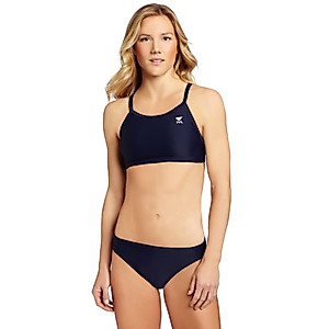 TYR Sport Women's Solid Durafast Diamondback Workout Bikini,Navy,X-Small
