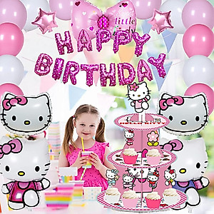 Kitty Party Supplies Decorations, 3 Tier Cupcake Stand, Birthday Dessert and Cake Display Stand for Birthday Party Decoration, Kitty Party Favors Decorations