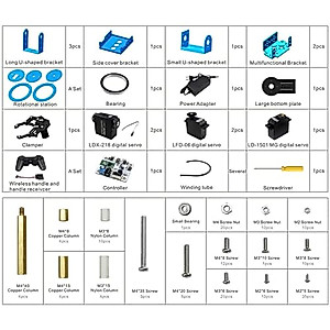 LewanSoul Robotic Arm Kit 6DOF Programming Robot Arm with Handle PC Software and APP Control with Tutorial