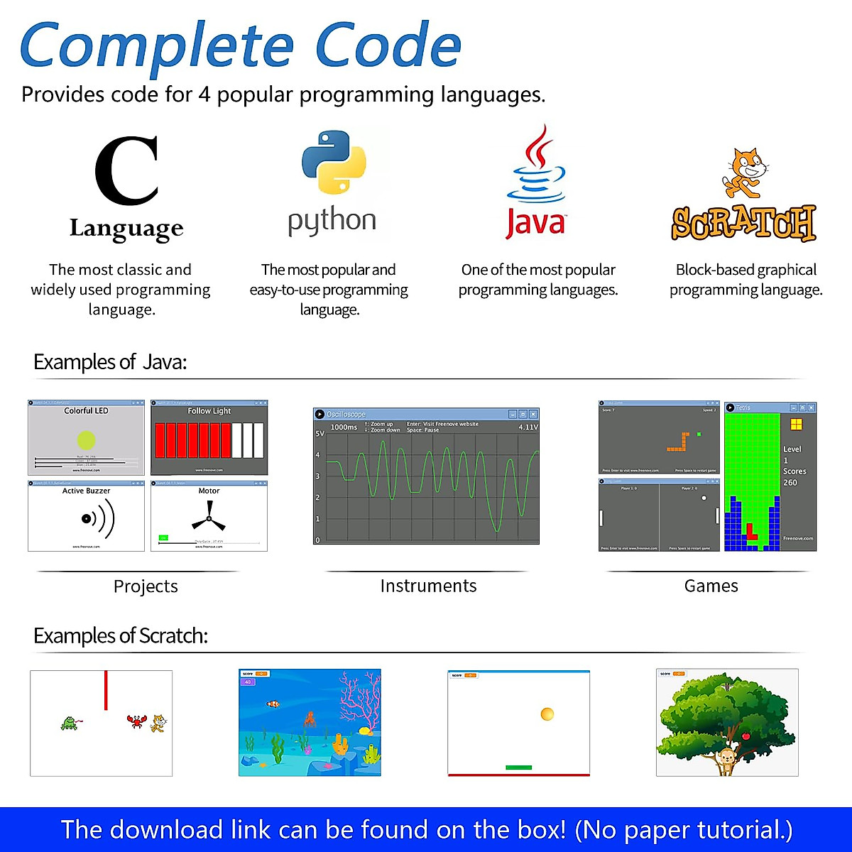 FREENOVE Complete Starter Kit for Raspberry Pi 5 4 B 3 B+ 400, Python C Java Scratch Code, 708-Page Tutorial, 138 Projects, 386 Items, Camera Speaker Sound Sensor (Raspberry Pi NOT Included)