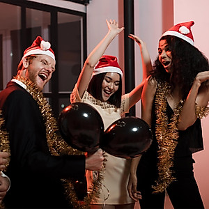 SORANGEUN 12pcs Santa Hats, Bulk Santa Hats for Adult, Red Classic Christmas Hats for Men and Women, Nonwoven Xmas Hats, Gorros De Navidad