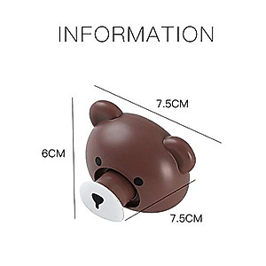 hebensi 4Pcs Adhesive Hooks Cute Cartoon Pig Panda Bear Wall Hooks 4 Colors Heavy Duty Wall Hooks for Kid's Room Living Room Bedroom