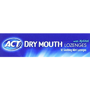 ACT Dry Mouth Lozenges With Xylitol 18 Count (Pack of 1) (Packaging May Vary)