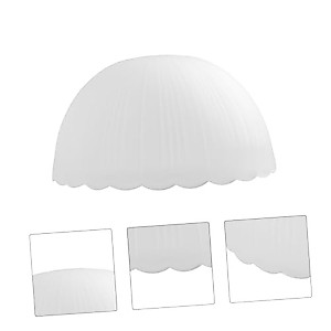 EXQUIMEUBLE 1PC glass lampshade table lamp shades bedside lamp shades clip on lamp shade small lamp shades glass light shade replacement glass light cover stand e27 white floor lamp rural