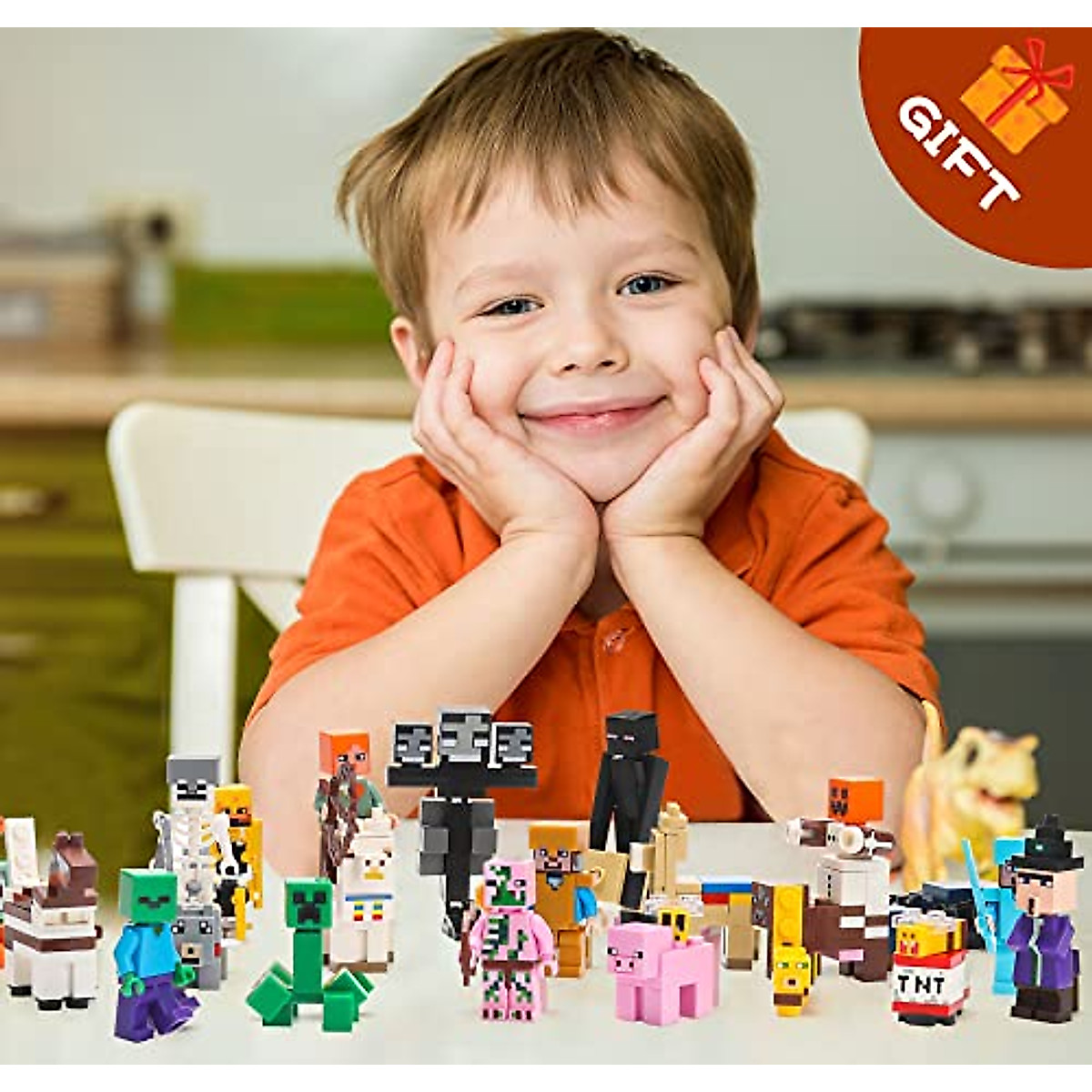 QEVXE 29Packs Cartoon Party Favor Figures Toys Set, Game Cake Toppers Mini Figures, Party Gift for Kids, 1.8inch