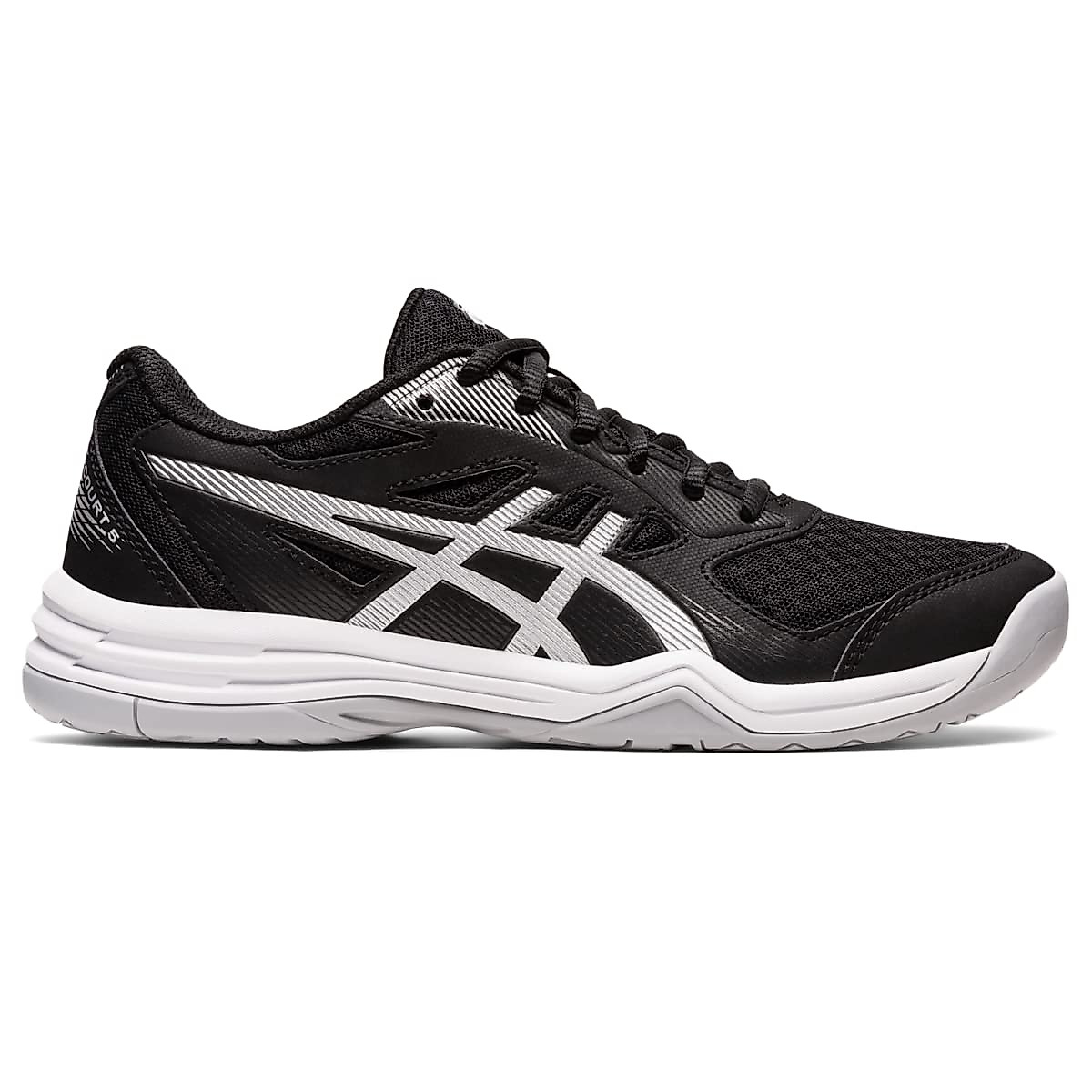 ASICS Women's UPCOURT 5 Volleyball Shoes, 9, BLACK/PURE Silver