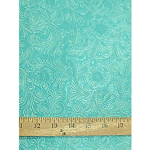 DuroLast™ Vintage Western Floral Pu Leather Fabric by The Yard DIY Upholstery Accessories Fashion (Nugget)