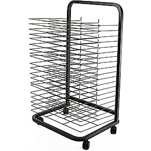 CENAP Art Drying Racks, Art Mobile Drying Racks with Wire Racks, Mobile classrooms, Art Studios, Drying Racks for Educational Products, Drying and Printing Racks (Size : 25-Layer)