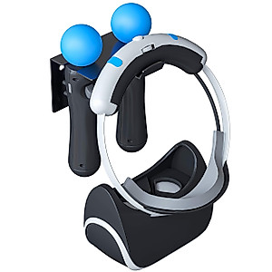Skywin PSVR Wall Mount - Compact, Scratch Resistant Stand for PS4 VR Headset and Move Controllers